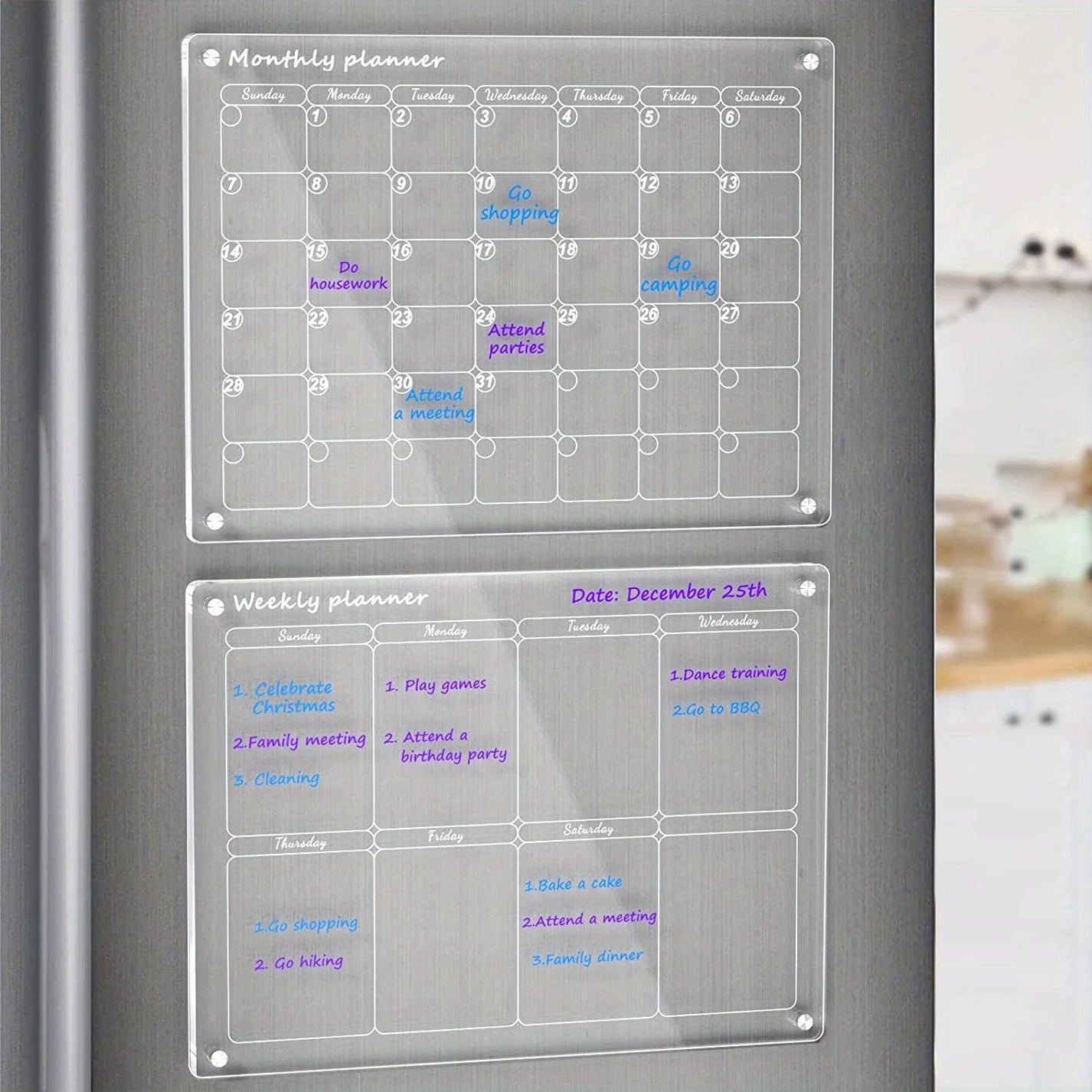 😍📆Magnetic Schedule Planner For Fridge[Permanently reusable] – lionclay