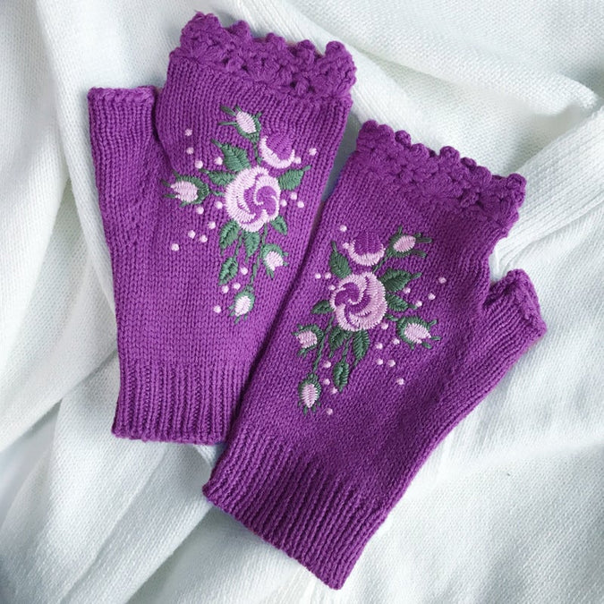 🌸Hand Embroidered Gloves – lionclay