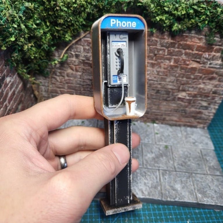 Handmade Miniature American payphone in 1:12 scale – lionclay