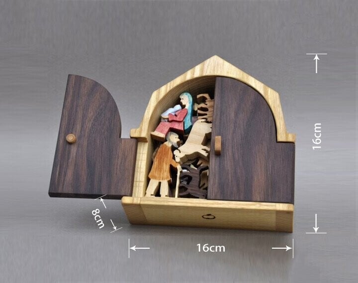 🔥Story Unique Nativity Set Wooden Nativity Scene – lionclay