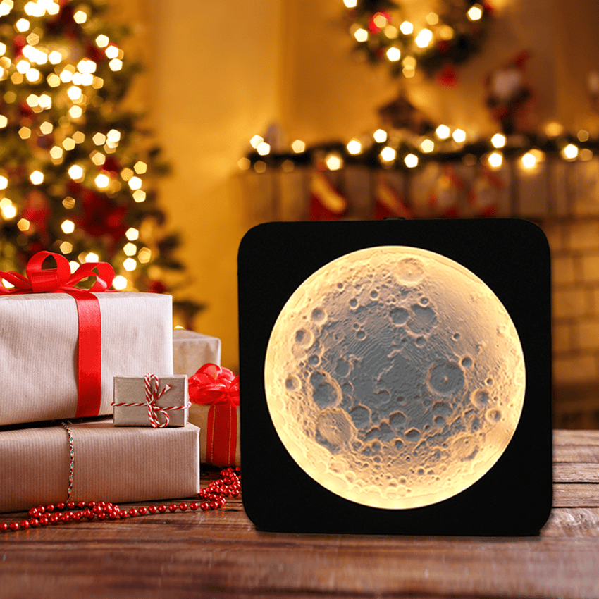 🌕 3D Printed Moon Lamp with Smart Touch and Stepless Dimming Night Lig ...