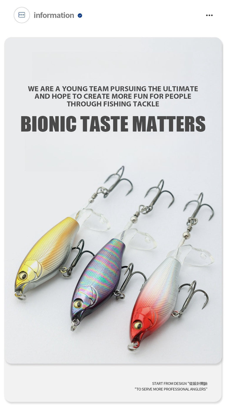 6.5g/12g propeller surface lure bionic fish hook – lionclay