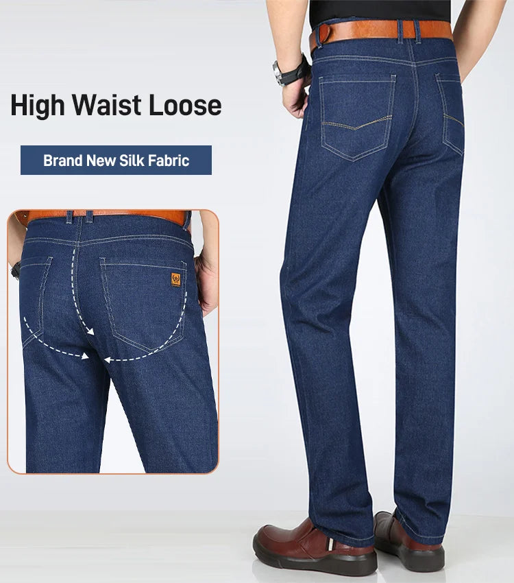 Mulberry Silk High Elastic Jeans – lionclay