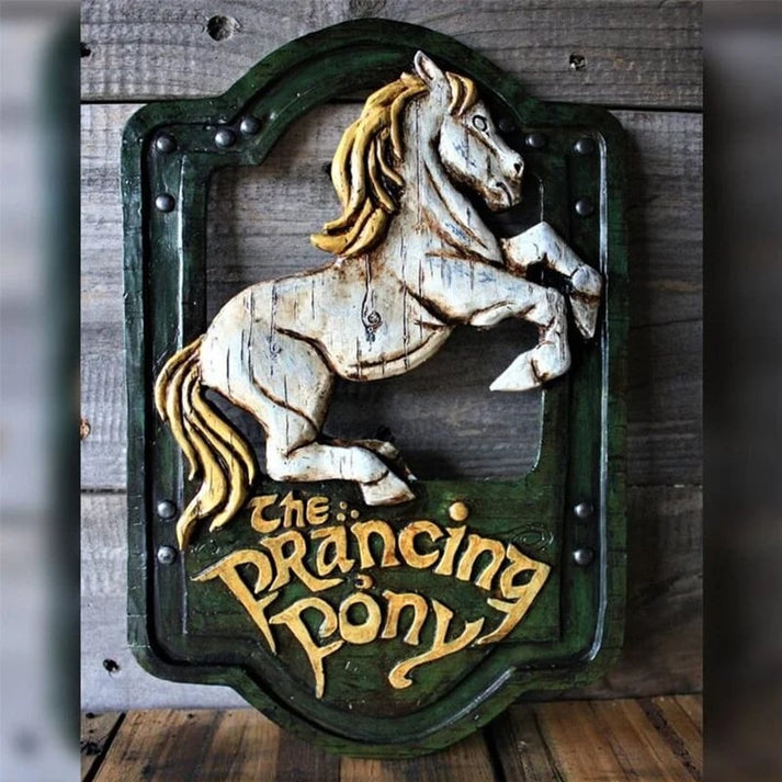 The Prancing Pony & The Green Dragon Pub Signs Set Handmade Bar Style ...