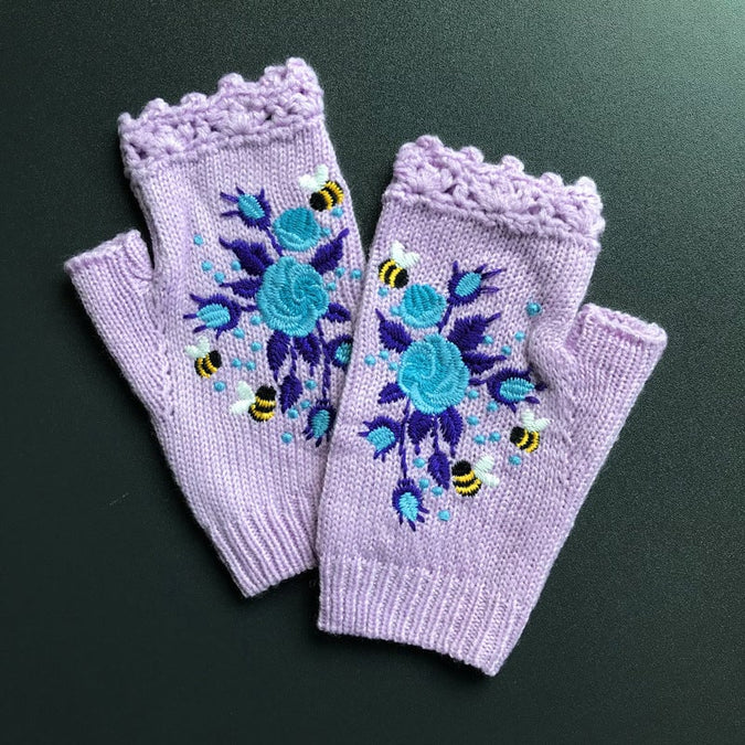 🌸Hand Embroidered Gloves – lionclay