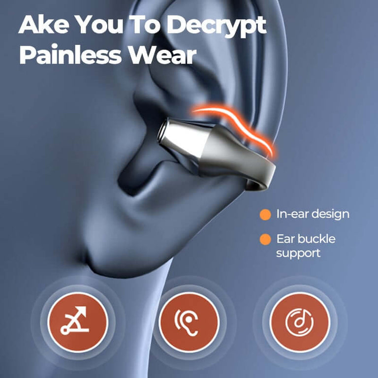 Wireless Ear Clip Bone Conduction Headphones – lionclay