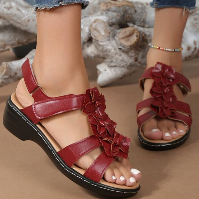 Summer Flower Platform Sandals – lionclay