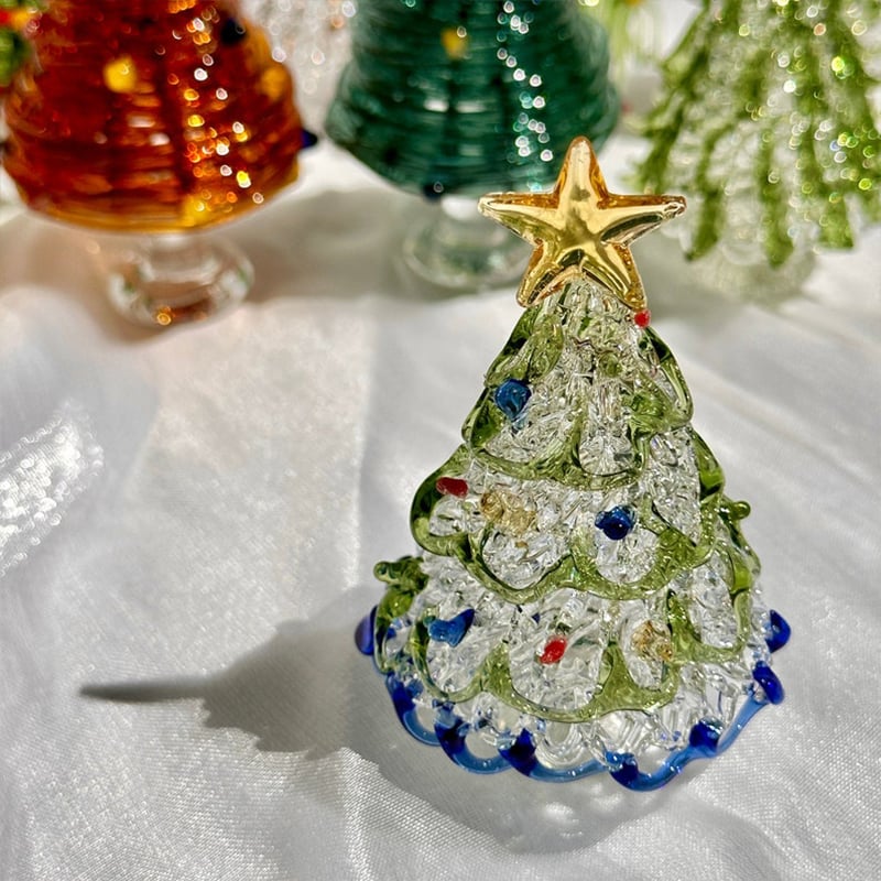 🔥 🎁Handmade Glass Christmas Tree Statue – lionclay
