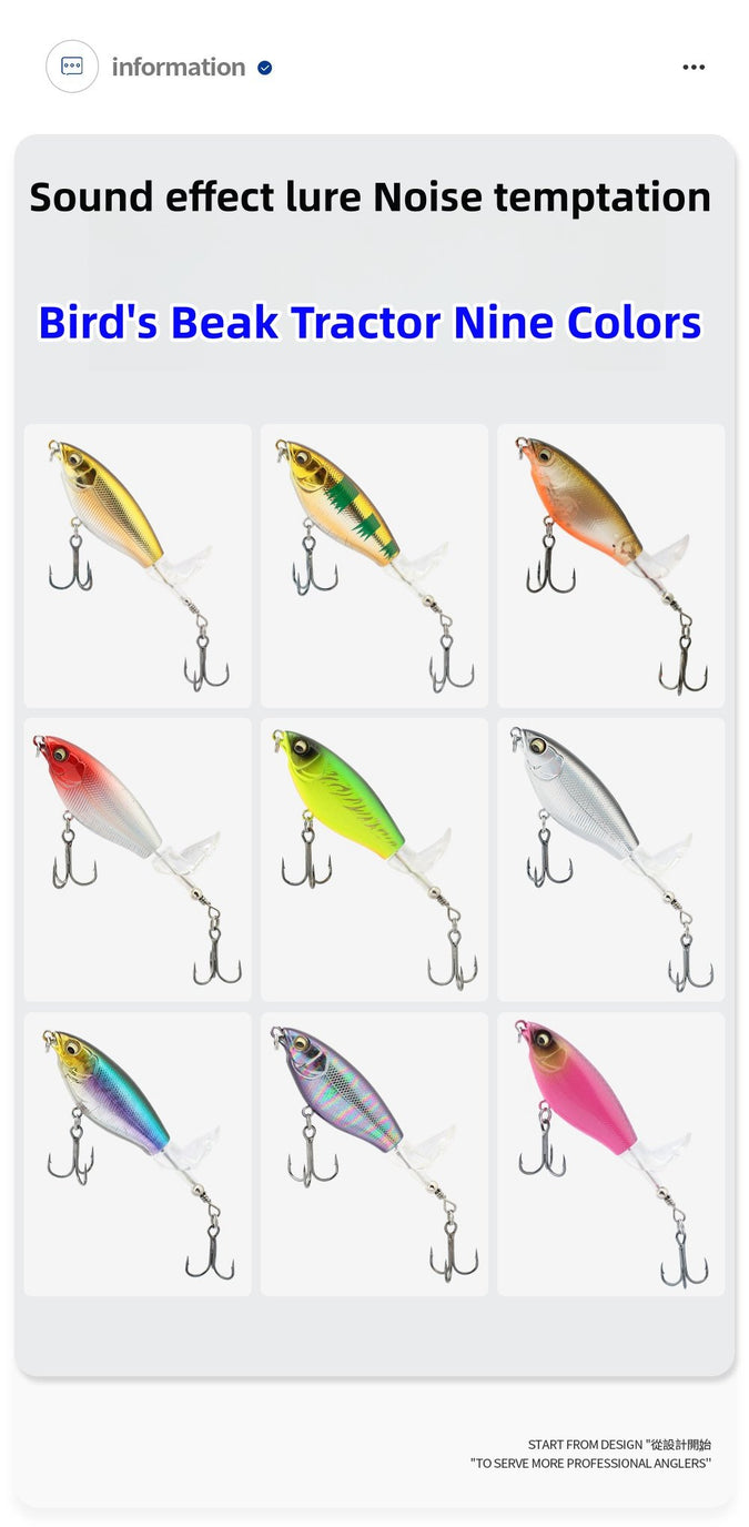 6.5g/12g propeller surface lure bionic fish hook – lionclay