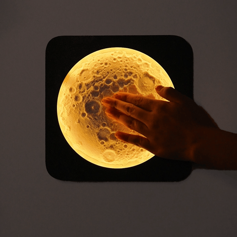 🌕 3D Printed Moon Lamp with Smart Touch and Stepless Dimming Night Lig ...