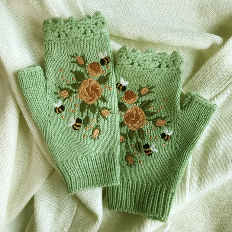 🌸Hand Embroidered Gloves – lionclay