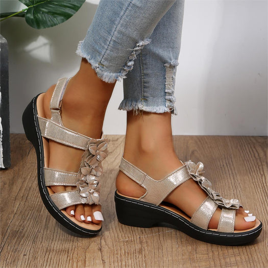Summer Flower Platform Sandals – lionclay