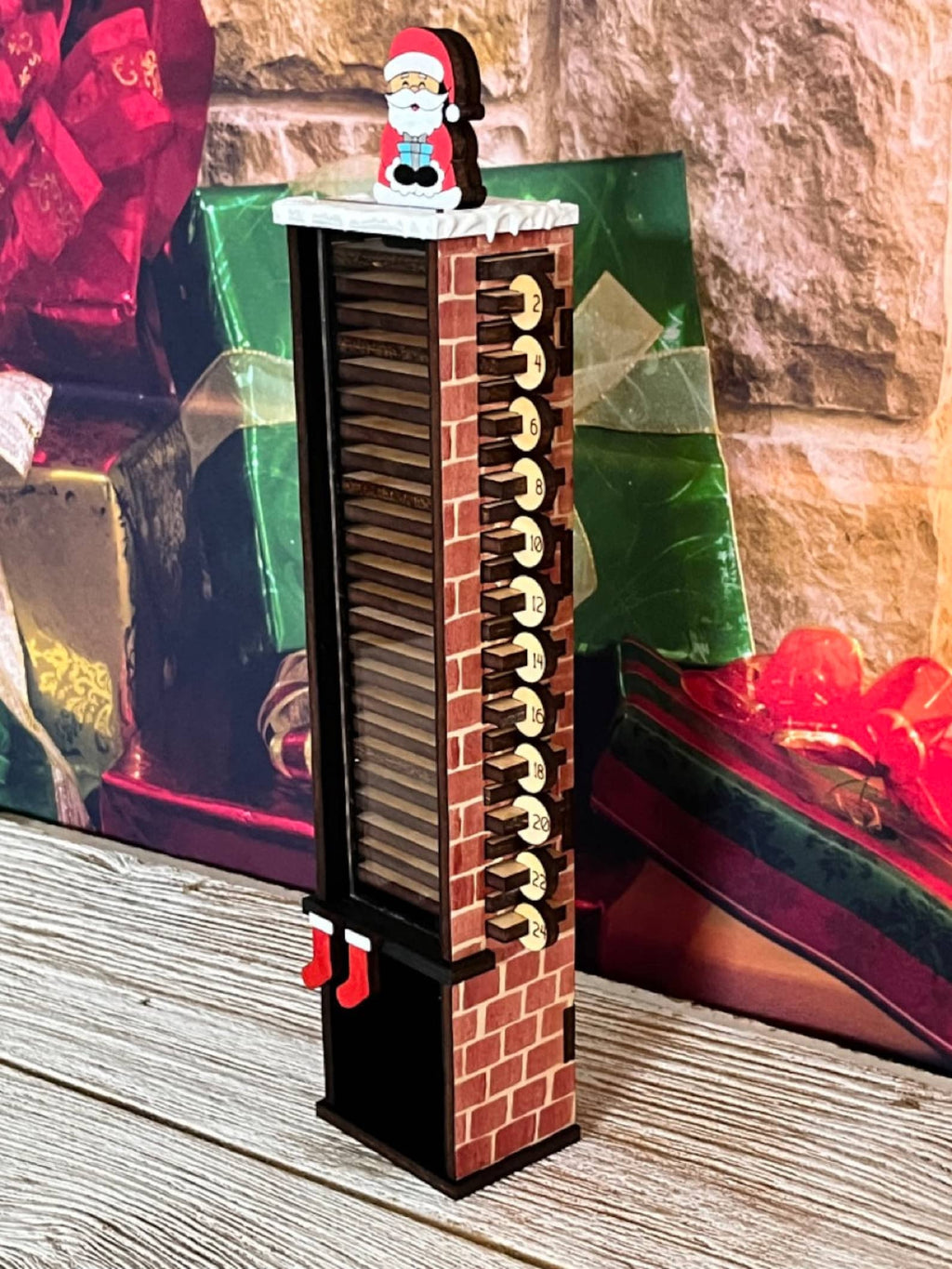 Santa Claus down the chimney countdown advent calendar – lionclay