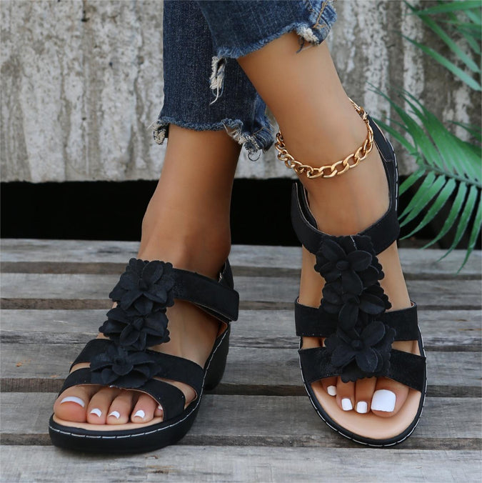 Summer Flower Platform Sandals – lionclay