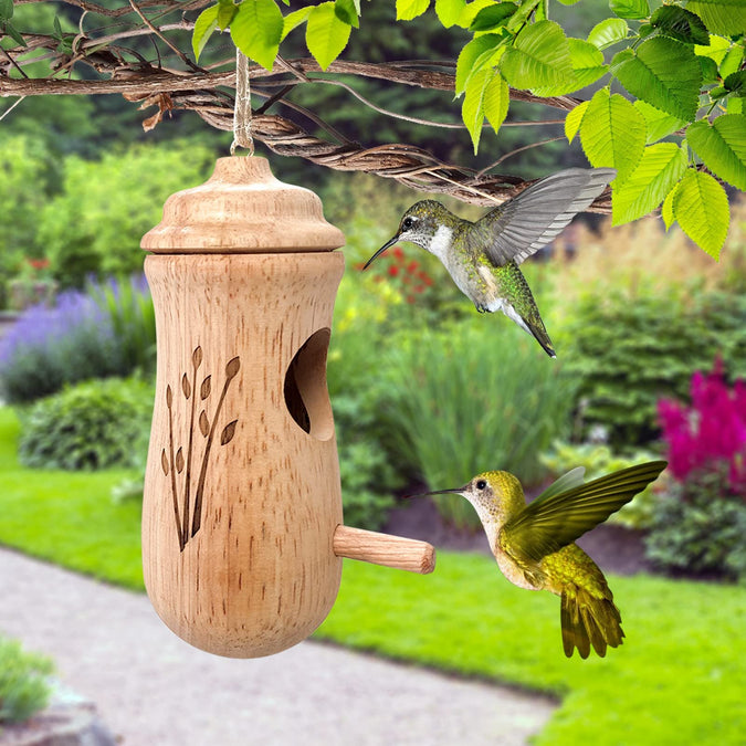 💕Wooden Hummingbird House-Gift for Nature Lovers – lionclay