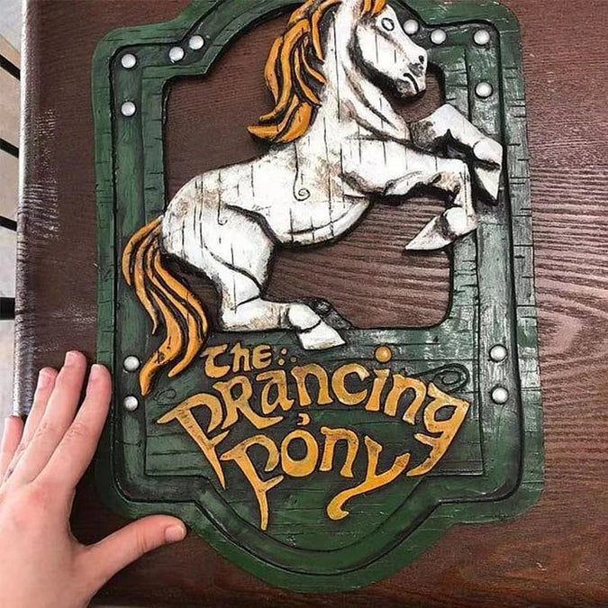 The Prancing Pony & The Green Dragon Pub Signs Set Handmade Bar Style ...