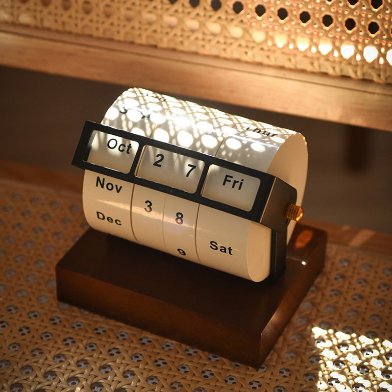 Rotary Wooden Countdown Desktop Perpetual Calendar – lionclay