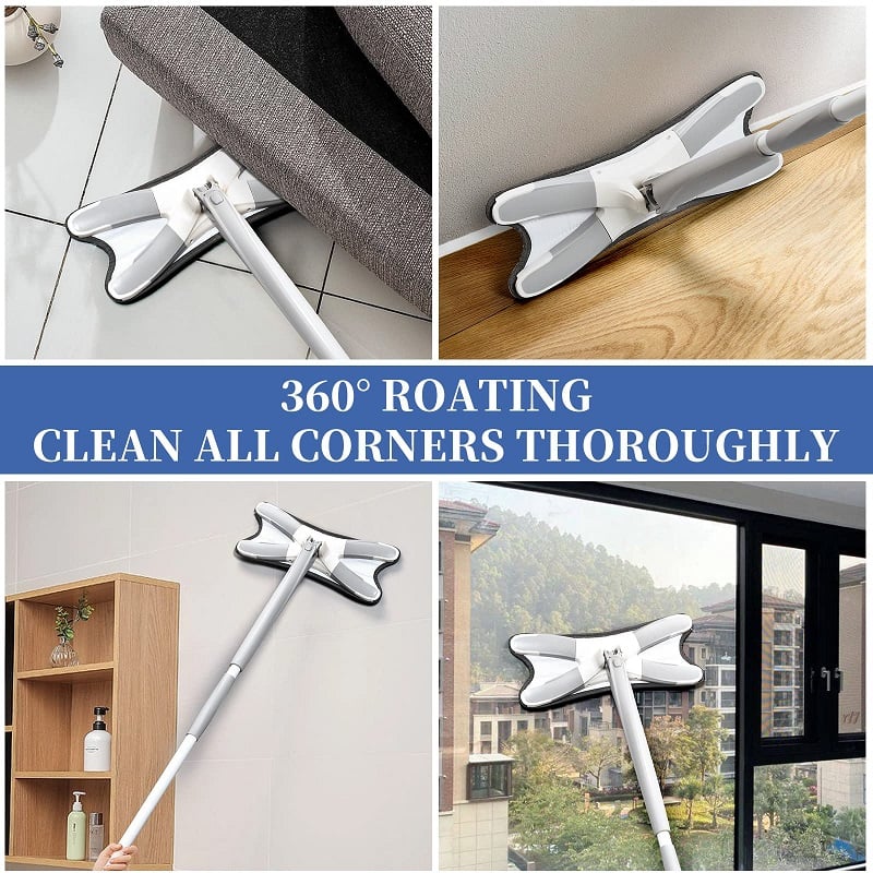 🔥360° Rotatable Adjustable X-Type Butterfly Cleaning Mop – lionclay