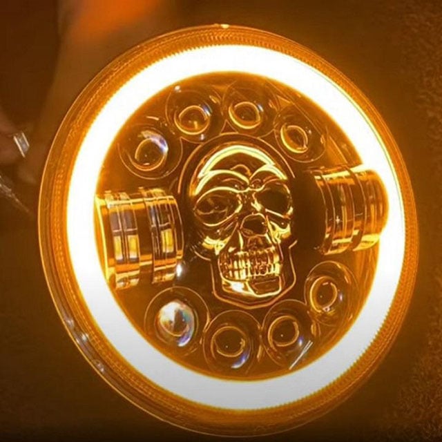 7 inch Skull LED Headlights – lionclay