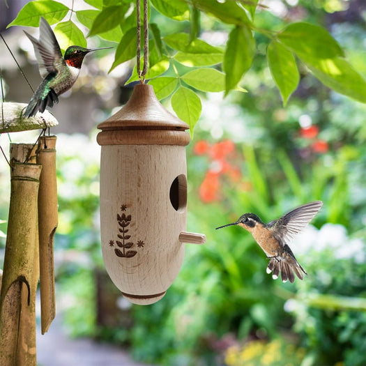 💕Wooden Hummingbird House-Gift for Nature Lovers – lionclay