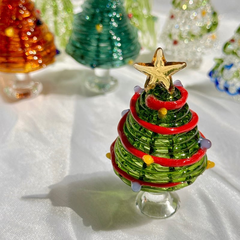 🔥 🎁Handmade Glass Christmas Tree Statue – lionclay