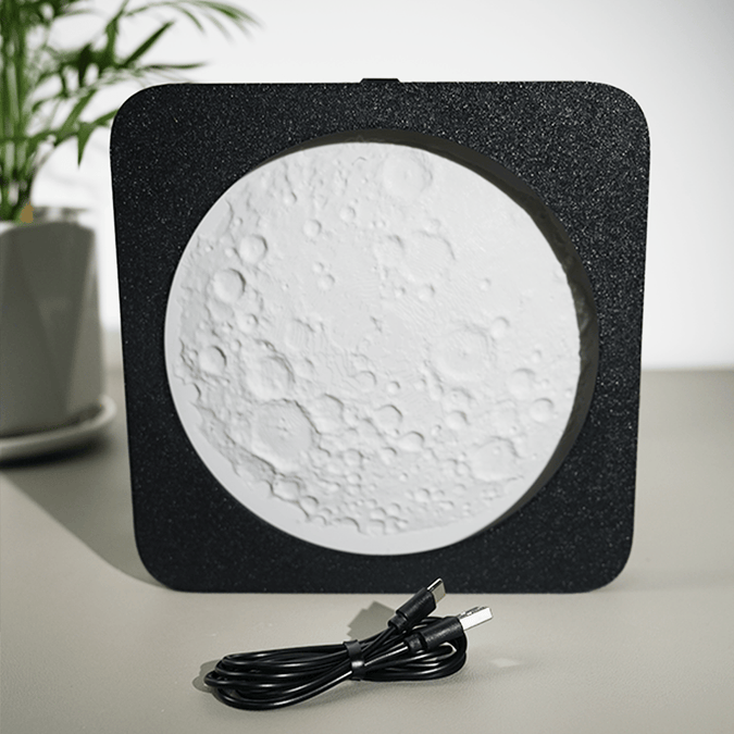 🌕 3D Printed Moon Lamp with Smart Touch and Stepless Dimming Night Lig ...