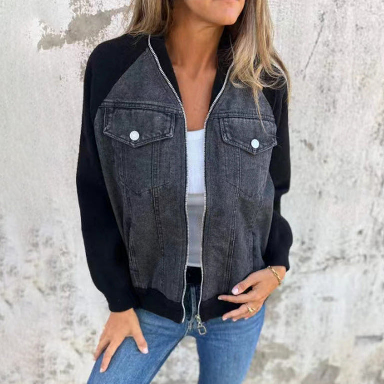 🔥New Fashion Women's Creative Denim Splicing Jacket – lionclay