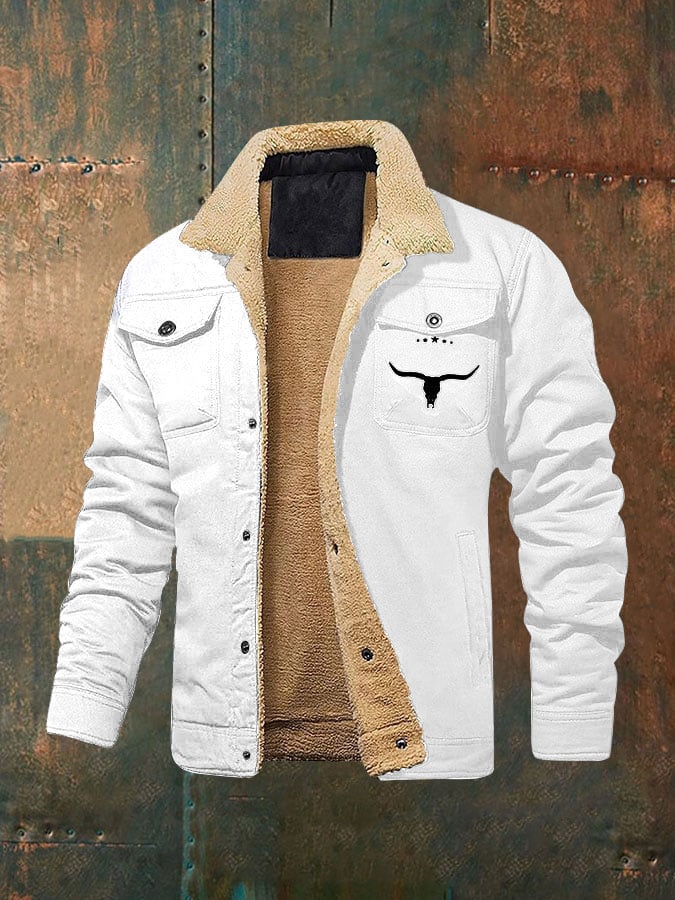Men's Retro Western Winter Fleece Jacket – lionclay