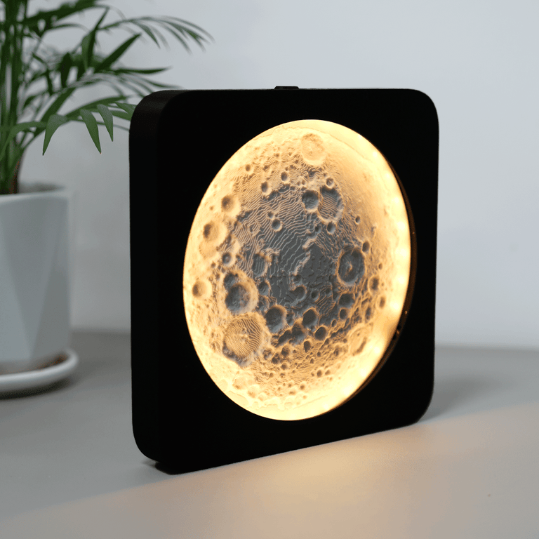 🌕 3D Printed Moon Lamp with Smart Touch and Stepless Dimming Night Lig ...