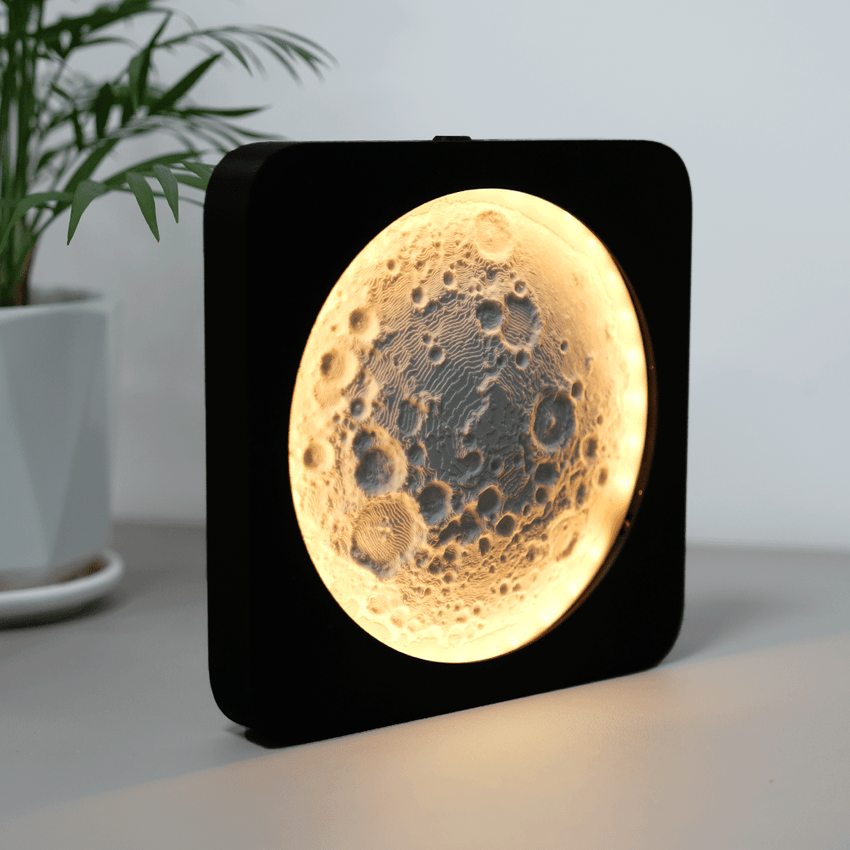 🌕 3D Printed Moon Lamp with Smart Touch and Stepless Dimming Night Lig ...