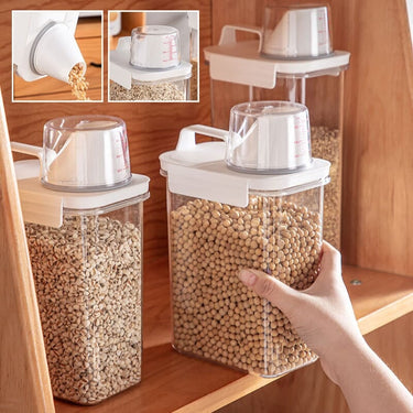 Cereal Dispenser Easy Flow Storage Jar Plastic Grocery Container – lionclay