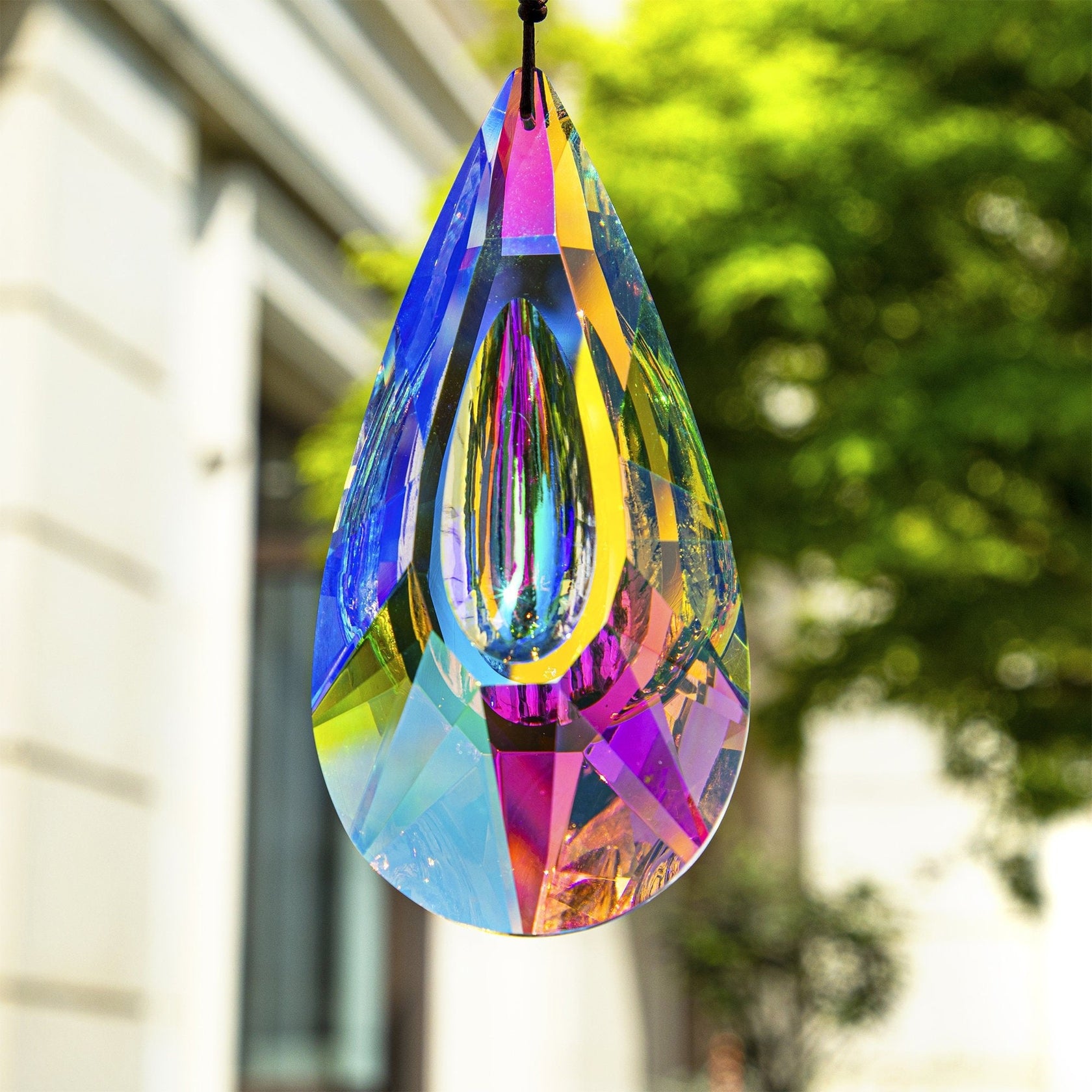 120mm AB-Color Hanging Crystals Prism Suncatcher – lionclay