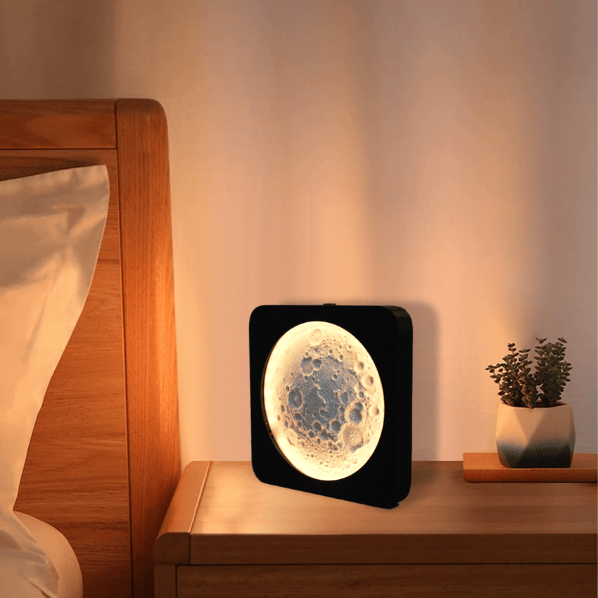 🌕 3D Printed Moon Lamp with Smart Touch and Stepless Dimming Night Lig ...