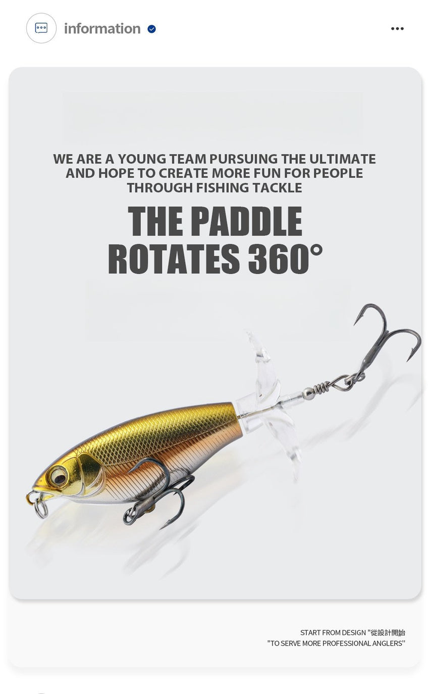 6.5g/12g propeller surface lure bionic fish hook – lionclay