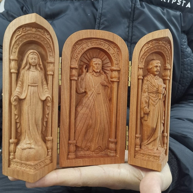 🔥HOT SALE🔥Hand-carved Portable Church - Mini Christian Altar – lionclay