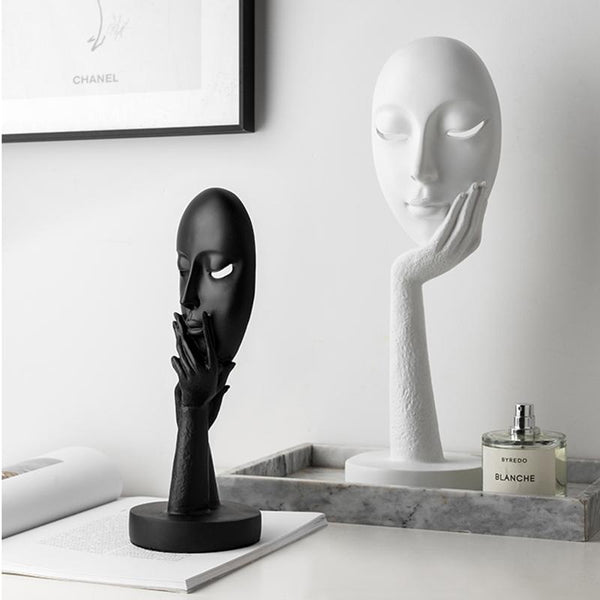 Woman Face Mask Craft Statue – lionclay