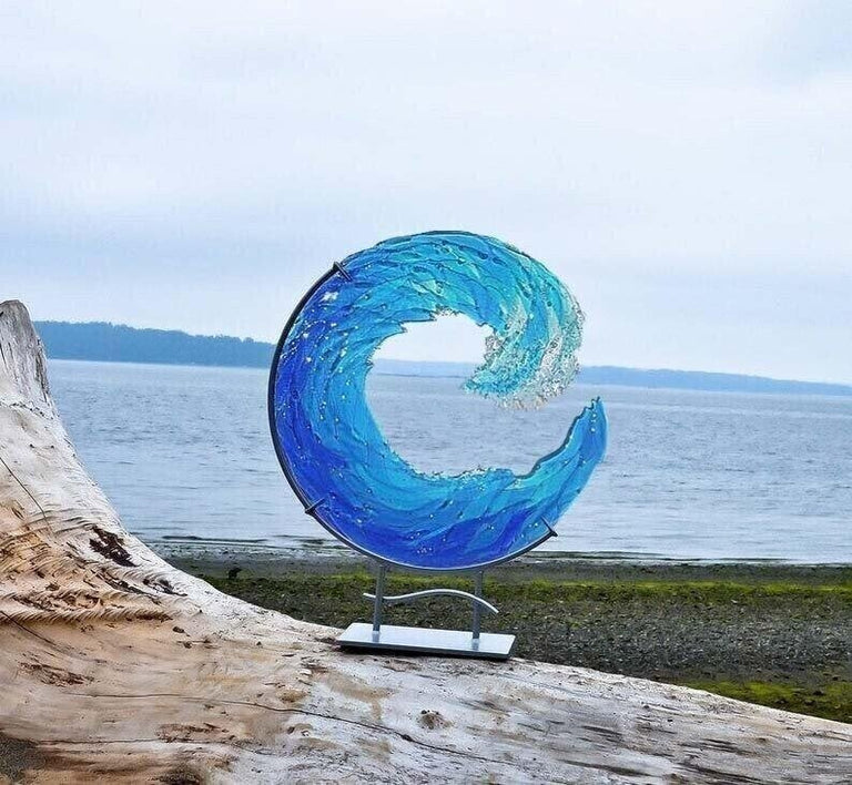 🌊Flash Sale 49% OFF - Ocean Wave Fused Resin Sculpture – lionclay