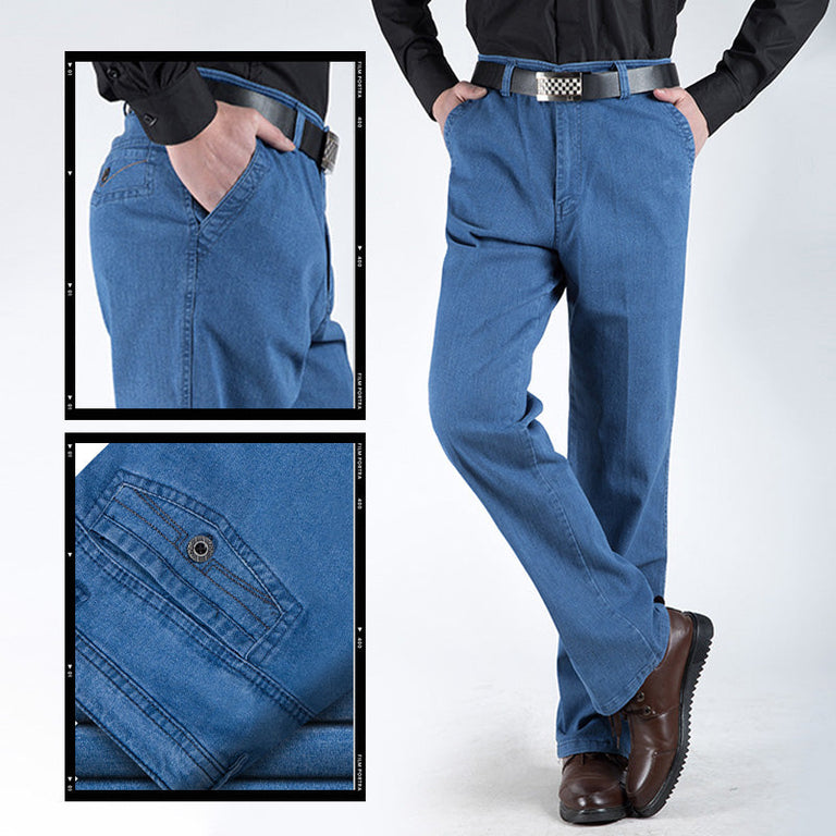 Men’s High Waist Straight Fit Jeans – lionclay