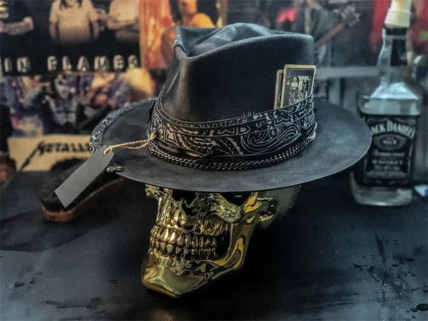 💀"Harvester of Sorrow" Handmade Skull Hat – lionclay