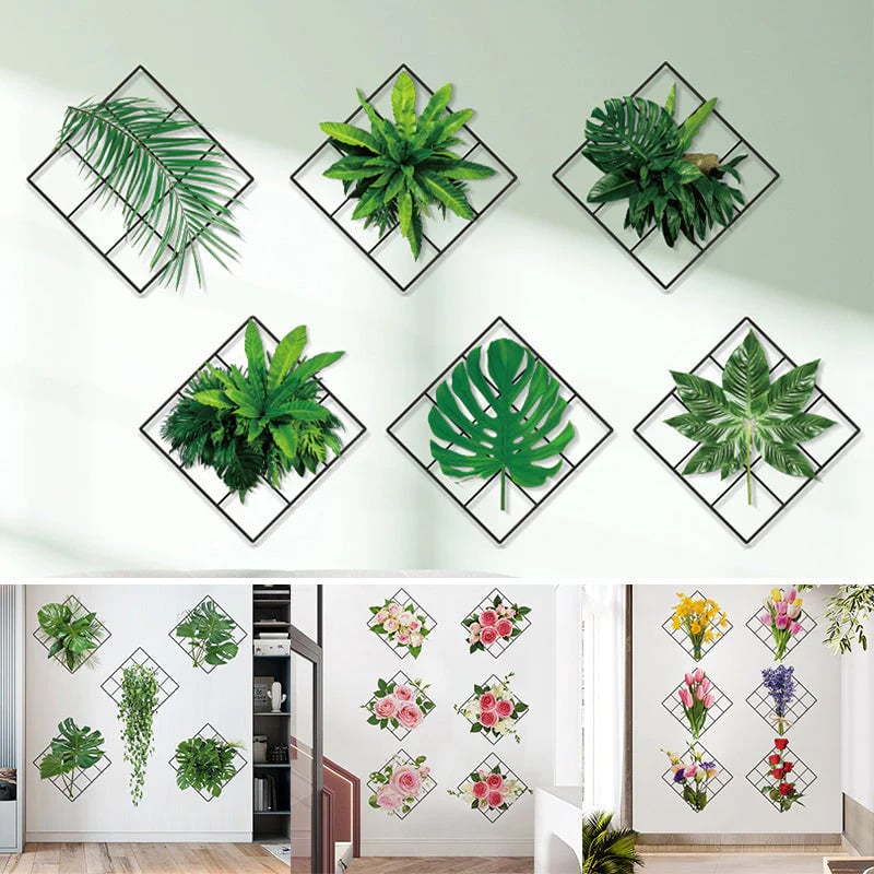 3D Green Plant Wall Sticker – lionclay