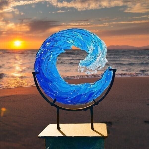 🌊Flash Sale 49% OFF - Ocean Wave Fused Resin Sculpture – lionclay