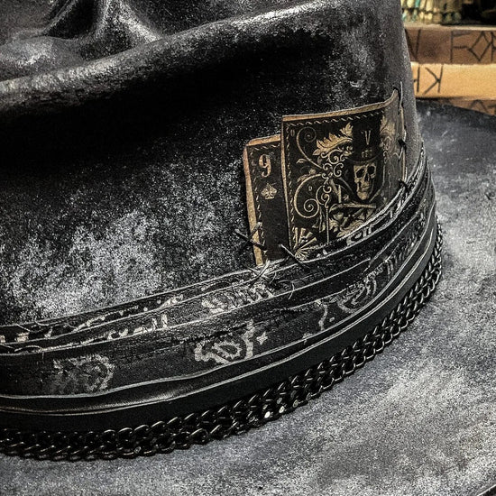 💀"Harvester of Sorrow" Handmade Skull Hat – lionclay