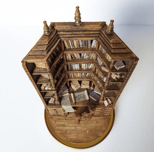 🔖"The bay library" Miniature Bookcase – lionclay